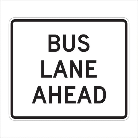 R3-15D Bus Lane Ahead Sign – Public Works Marketing & Leasing Inc.