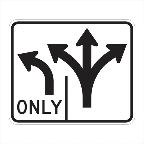 R61-32 (CA) Intersection Lane Control Sign – Public Works Marketing ...